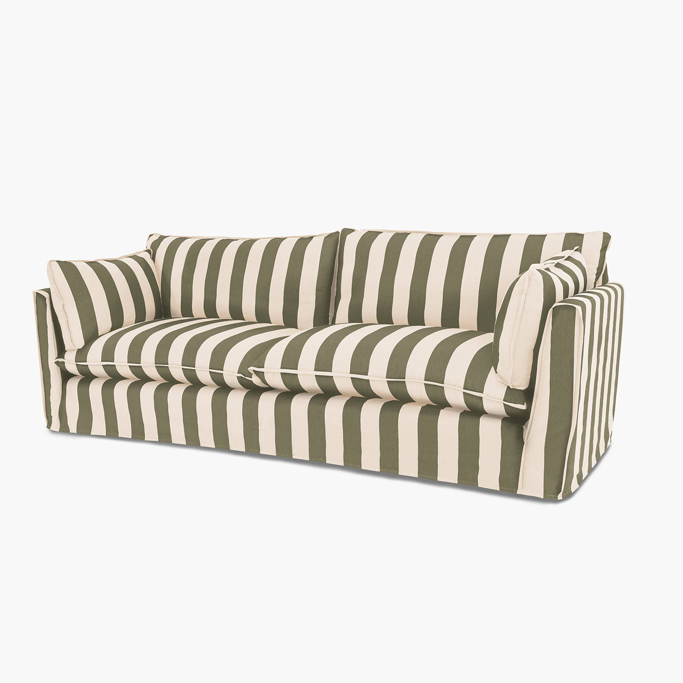 Coco 3 seater sofa with Self Piped Knife Edge cushion in Stripes ...