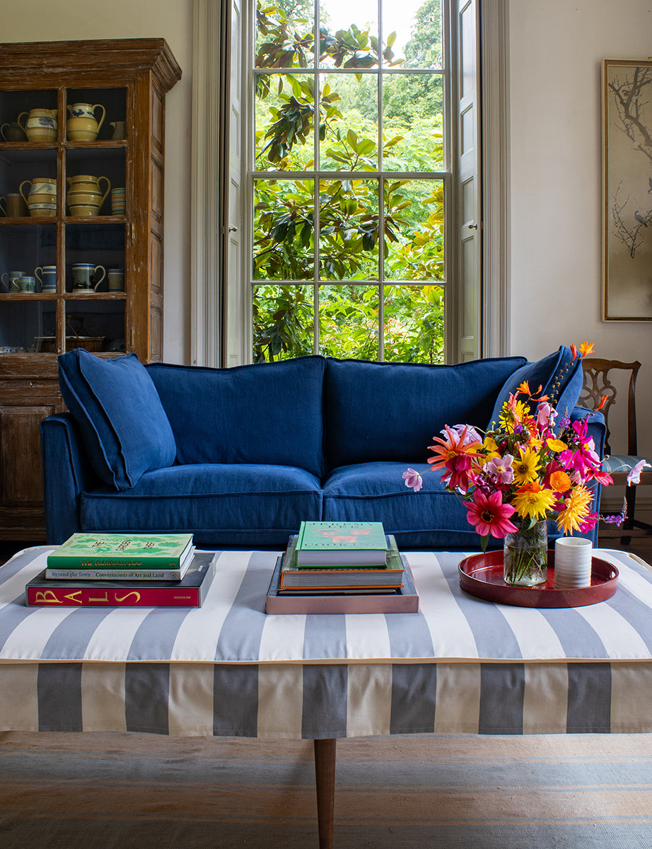 Coco 2.5 seater sofa with Self Piped Box Edge cushion in Designers ...