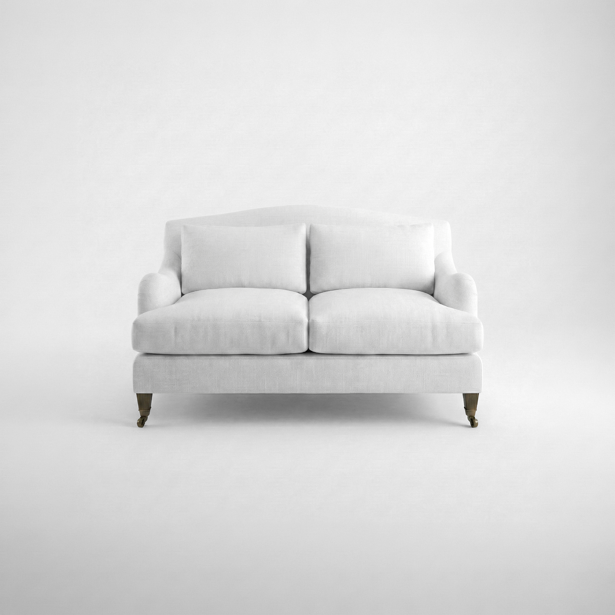 Felix Fixed Cover 2 seater sofa with Box Edge Cushion in Customer's Ow ...