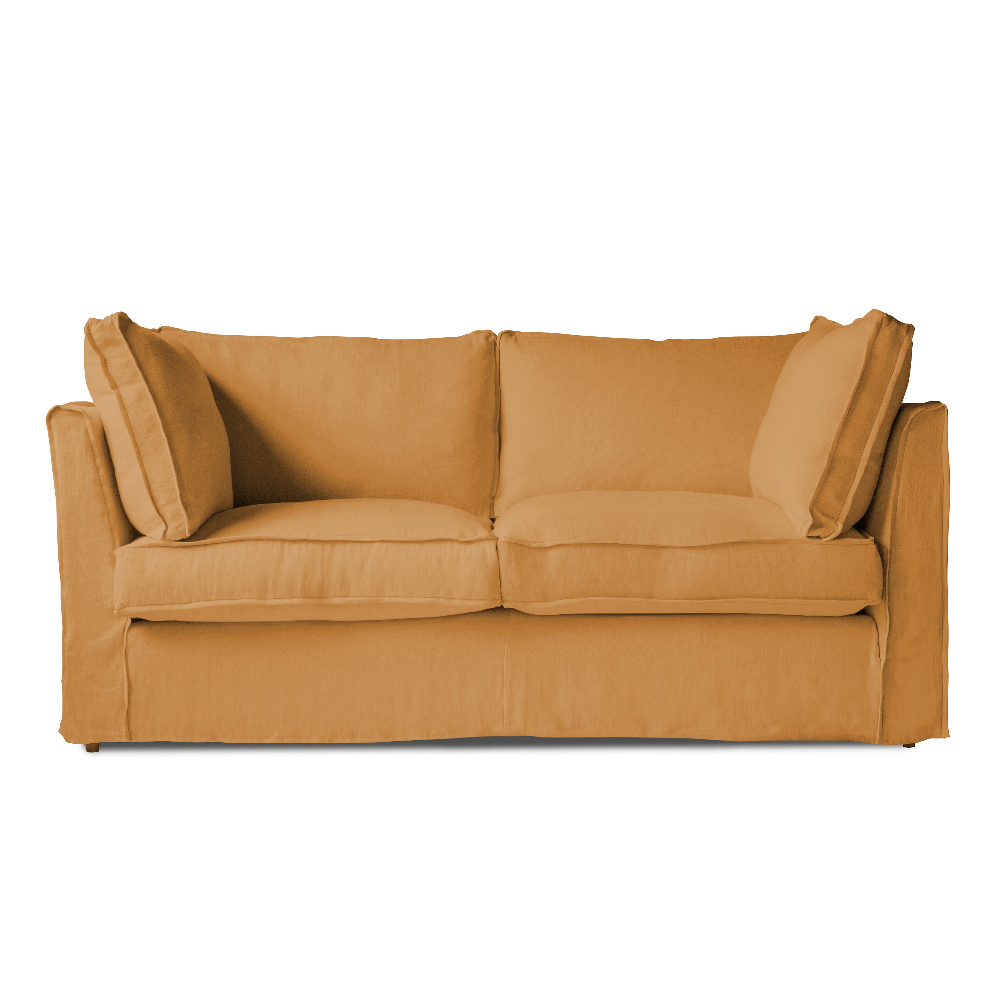 Coco 2.5 seater sofa with Self Piped Box Edge cushion in Cotton Linen ...